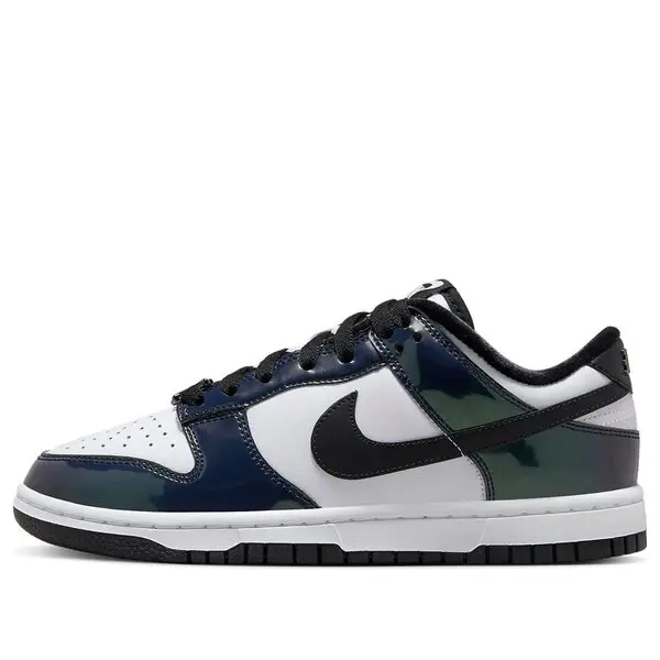 Nike Dunk Low Se 'just Do It Iridescent' Sneakers - Black/black/multi-color