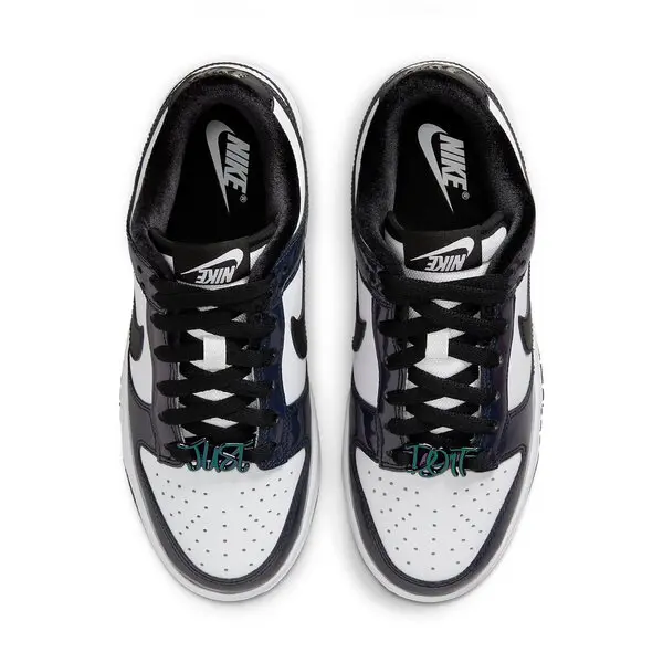 Nike Dunk Low Se 'just Do It Iridescent' Sneakers - Black/black/multi-color
