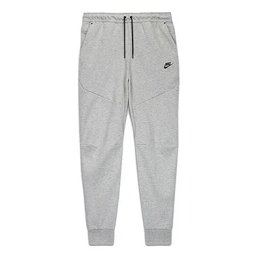 Nike Solid Color Bundle Feet Sports Long Pants - Light Grey