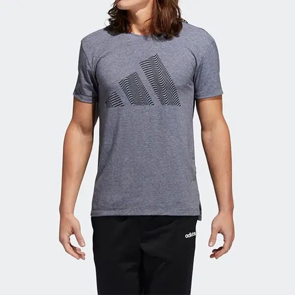 Adidas Three-bar Tee Logo Printing Short Sleeve