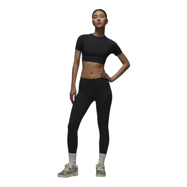 JORDAN Air Sport Cropped T-shirt - Black/off Noir