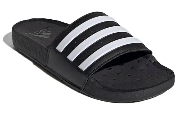 Adidas Adilette Boost Slides With Three Stripes - Black