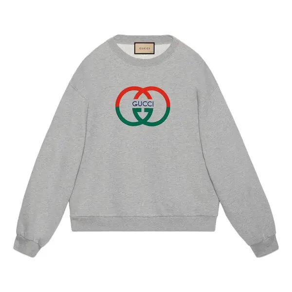 Gucci Cotton Jersey Sweatshirt With Printed Logo