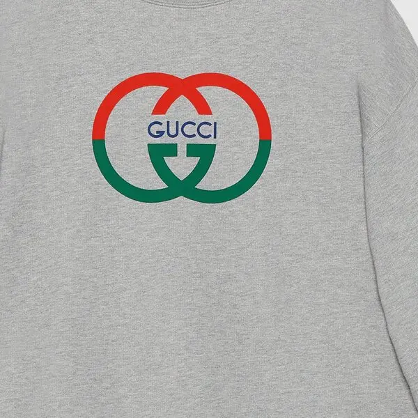 Gucci Cotton Jersey Sweatshirt With Printed Logo