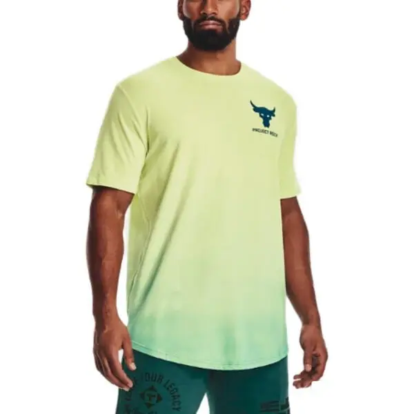 Under Armour Project Rock Fade T-shirt 'yellow Green
