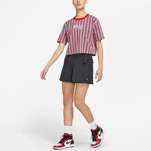 JORDAN Ss22 Paris Saint-germain Stripe Printing Short Sleeve