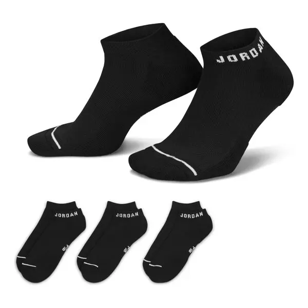 JORDAN Air Everyday No-show Socks - Black