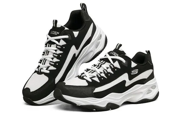 Sketchers D'lites 4.0 Low Top Sneakers - Black/white