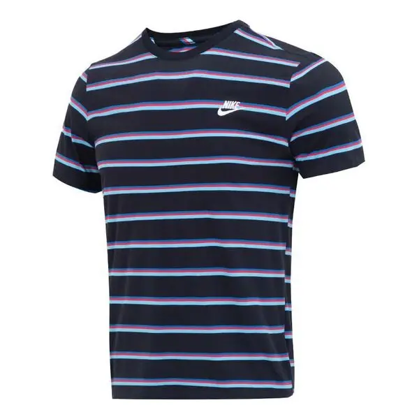 Nike Striped Short Sleeve T-shirt - Black
