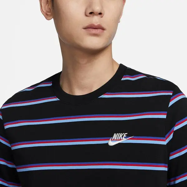 Nike Striped Short Sleeve T-shirt - Black