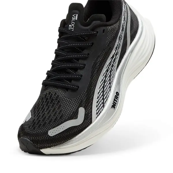 PUMA Velocity Nitro 3 Sneakers - Black/silver/white