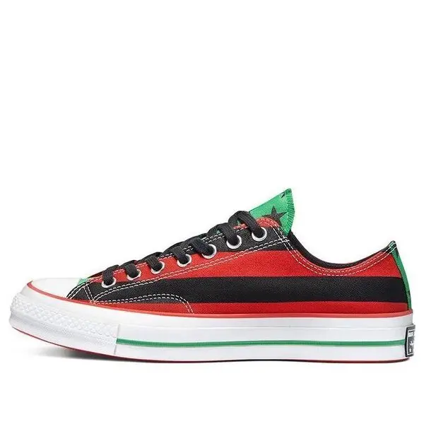CONVERSE Denim Tears X Chuck 70 Low 'pan-african Flag - Black/red