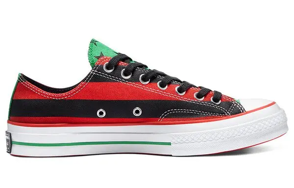 CONVERSE Denim Tears X Chuck 70 Low 'pan-african Flag - Black/red