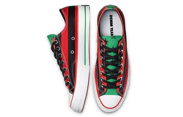 CONVERSE Denim Tears X Chuck 70 Low 'pan-african Flag - Black/red