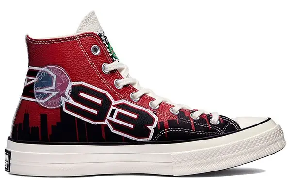 CONVERSE Chinatown Market X Chuck 70 High 'bulls Championship Jacket - Black/red