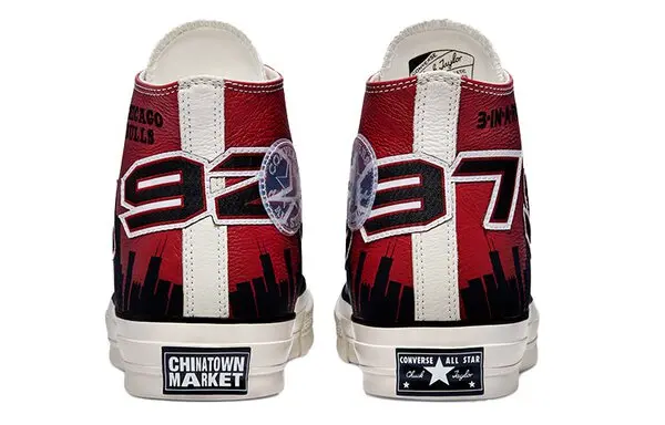 CONVERSE Chinatown Market X Chuck 70 High 'bulls Championship Jacket - Black/red
