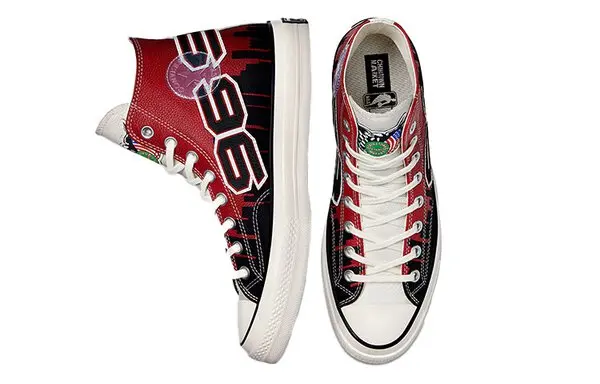 CONVERSE Chinatown Market X Chuck 70 High 'bulls Championship Jacket - Black/red