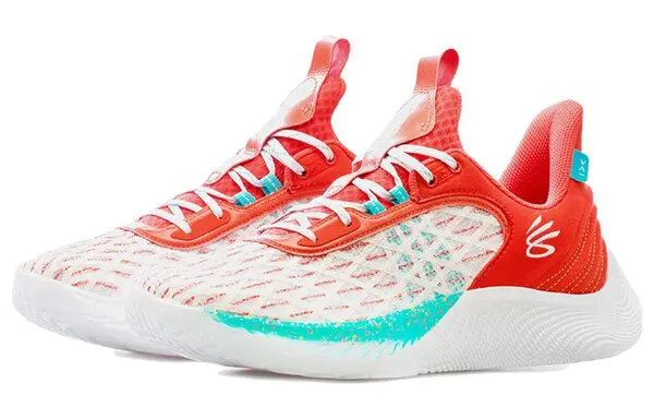 Under Armour Curry Flow 'eat.learn.play' Basketball Sneakers - White/orange/green