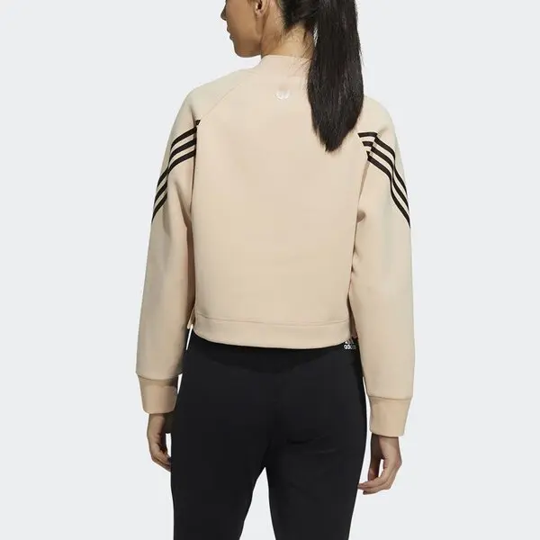 Adidas Ribbed Cuff Printing Pullover Hoodie