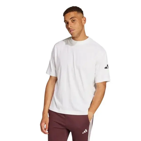 Adidas Essentials Loose Fit 3 Bar Logo T-shirt Asia Sizing 'white
