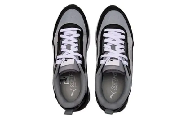 PUMA R22 Quarry Low Top Lace Up Sneakers - Whitegray