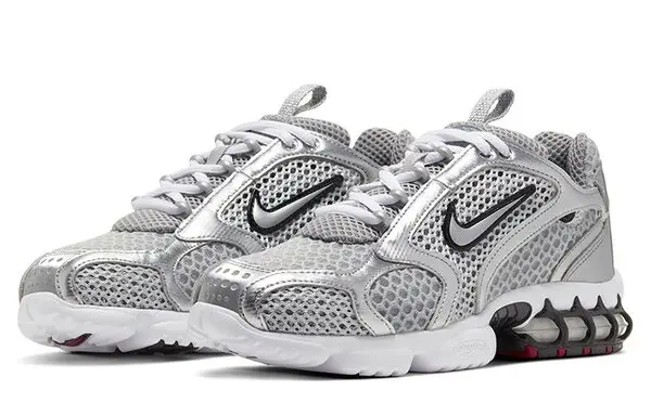 Nike Zoom Spiridon Cage 2 Metallic Silver Sneakers - Silverwhite