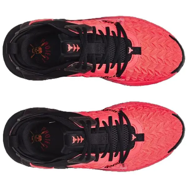 Under Armour Project Rock 6 Athletic Sneakers - Red/phoenix Fire Black