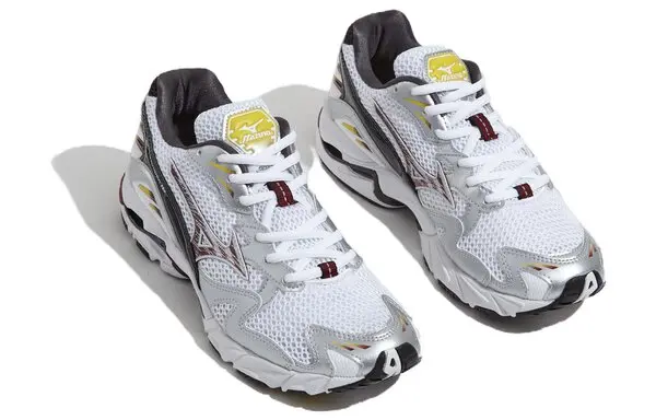 Mizuno Wave Rider Athletic Sneakers - White/red/black