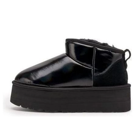 UGG Ultra Mini Platform High Shine Boots - Black