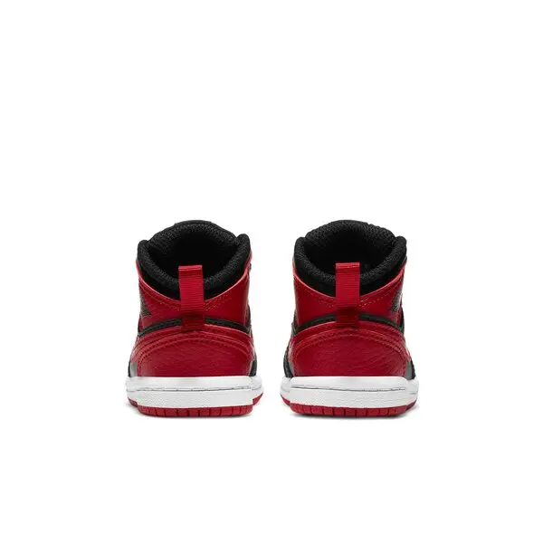 JORDAN Air 1 Mid "banned" High Top Sneakers - Red