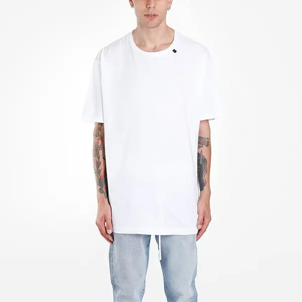 Off-White Gold Arrow Print Oversized Short-sleeved