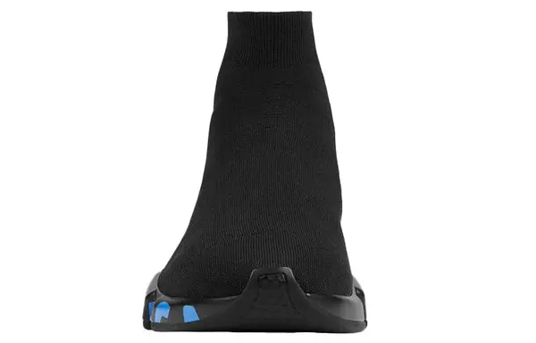 Balenciaga Speed High Top Sneakers - Black/blue