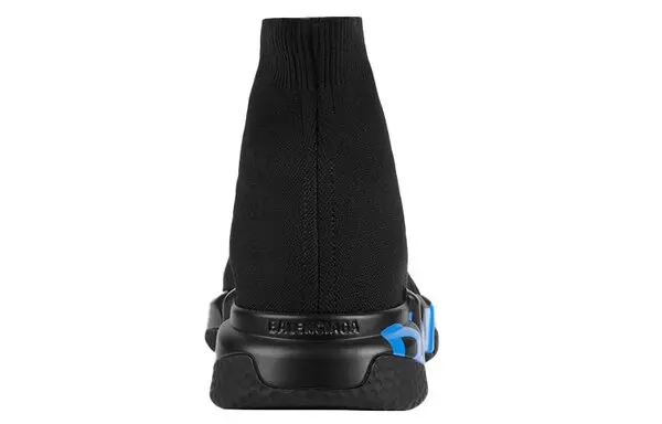 Balenciaga Speed High Top Sneakers - Black/blue