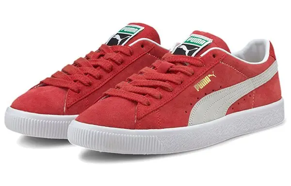 PUMA Suede Vintage Low Top Sneakers - Redgraywhite