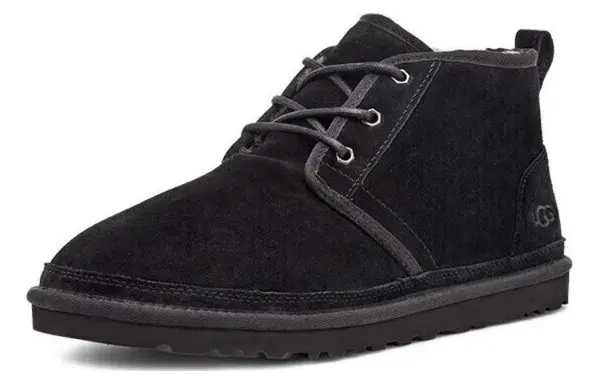 UGG Neumel Lace Up Fleece Lined Boots - Black