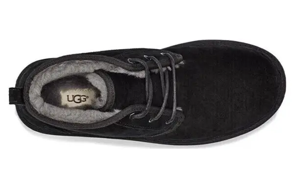 UGG Neumel Lace Up Fleece Lined Boots - Black
