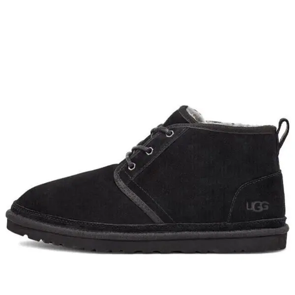 UGG Neumel Lace Up Fleece Lined Boots - Black