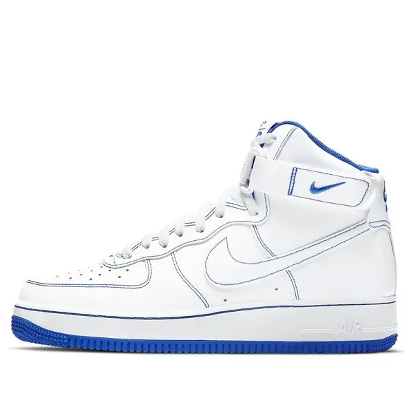 Nike Force 1 High Top Sneakers - White/blue