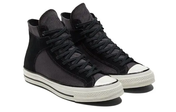 CONVERSE Chuck 70 Crafted Canvas High Top Sneakers - Grey/black