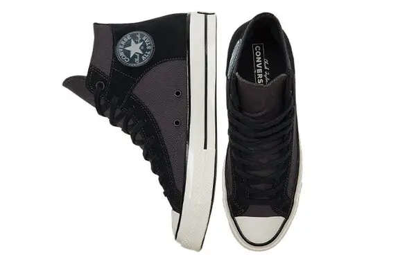 CONVERSE Chuck 70 Crafted Canvas High Top Sneakers - Grey/black