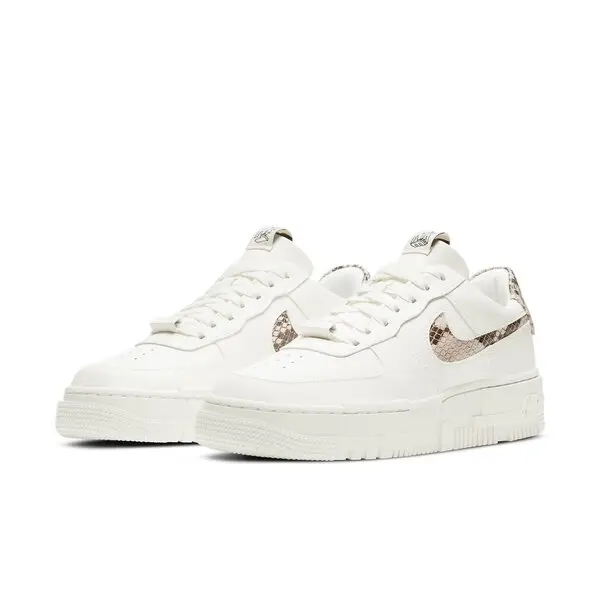 Nike Force 1 Pixel Se Sail Snake Sneakers - White