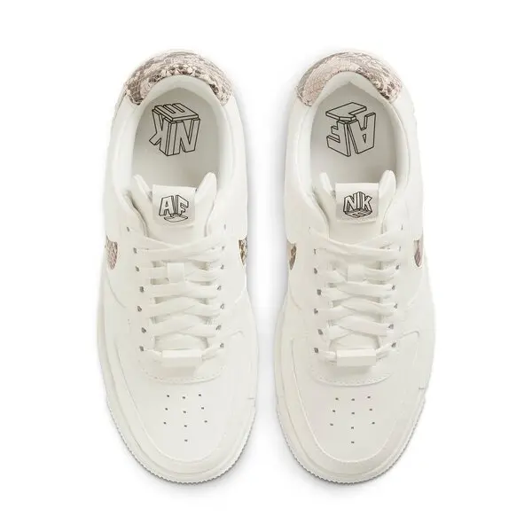 Nike Force 1 Pixel Se Sail Snake Sneakers - White