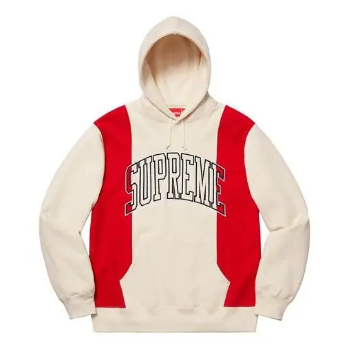 Supreme Paneled Arc Hooded Sweatshirt - Creamy