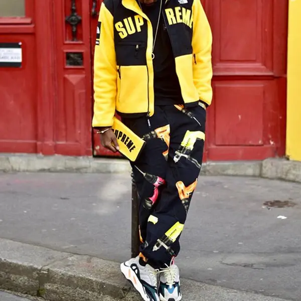 Supreme X The North Face Arc Logo Denali Fleece Jacket - Yellow