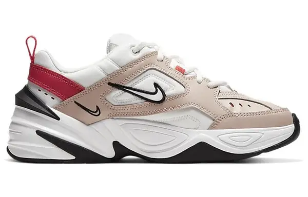 Nike M2k Tekno "fossil Stone" Sneakers - Gray/red/black