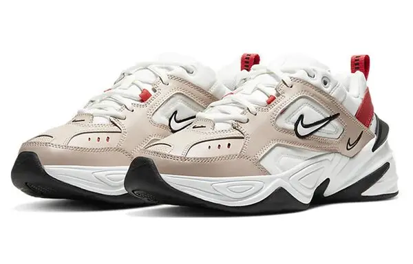 Nike M2k Tekno "fossil Stone" Sneakers - Gray/red/black