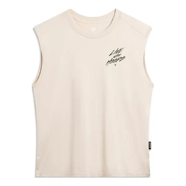 LI-NING Badfive Graphic Tank - Beige/black