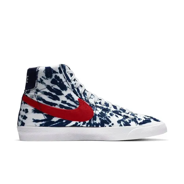 Nike Blazer Mid '77 Vintage 'blue Tie-dye' High Top Sneakers - White/blue/red