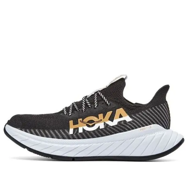 Hoka One One Carbon X 3 Athletic Sneakers - Black/white