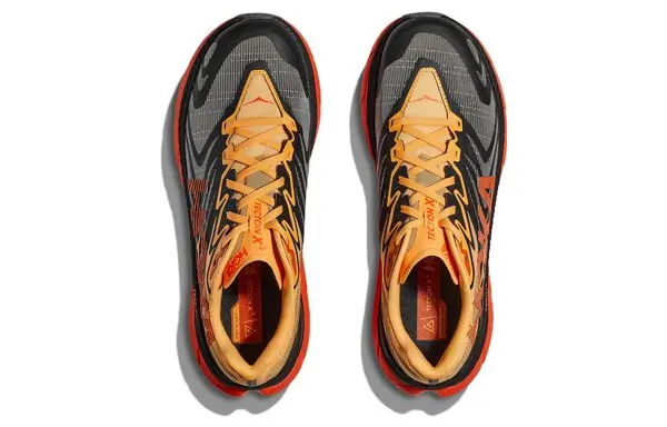 Hoka One One Tecton X 2 Athletic Sneakers - Black/flame